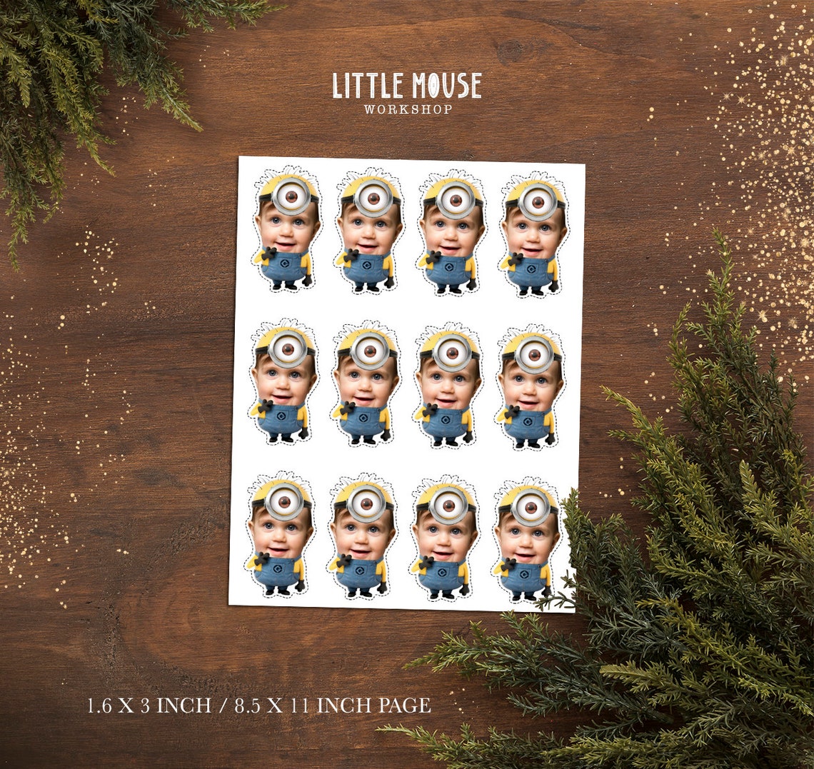 Minions Personalized Face Cupcake Toppers - Etsy