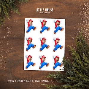 Super Mario Personalized Face Cupcake Toppers - Etsy