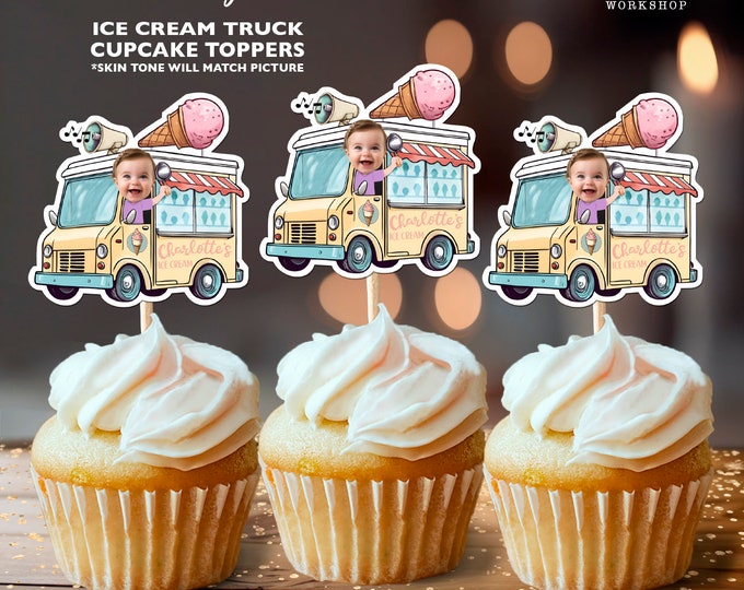 Ice Cream, Cupcake Toppers, Ice Cream Party, Ice Cream Birthday Party ...