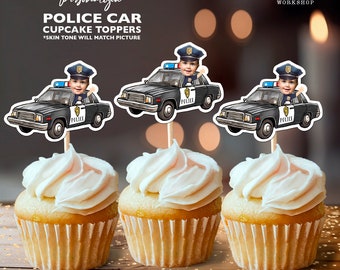 Police Officer Cop Graduation Glitter Cupcake Toppers 12 Count Police ...