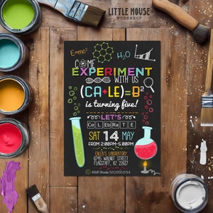 Science Birthday Invitation - Etsy