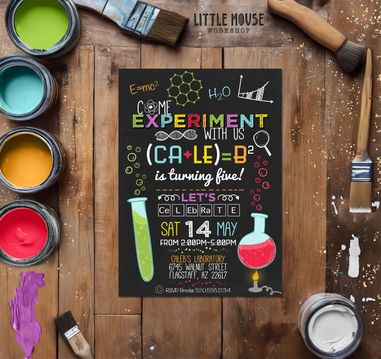 Science Birthday Invitation - Etsy