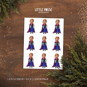 Frozen Anna Personalized Face Cupcake Toppers - Etsy