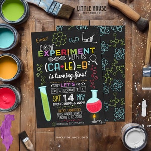 Science Birthday Invitation - Etsy