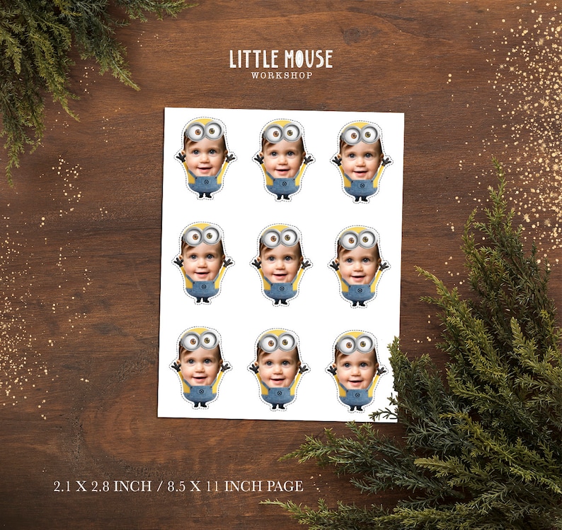 Minions Personalized Face Cupcake Toppers - Etsy
