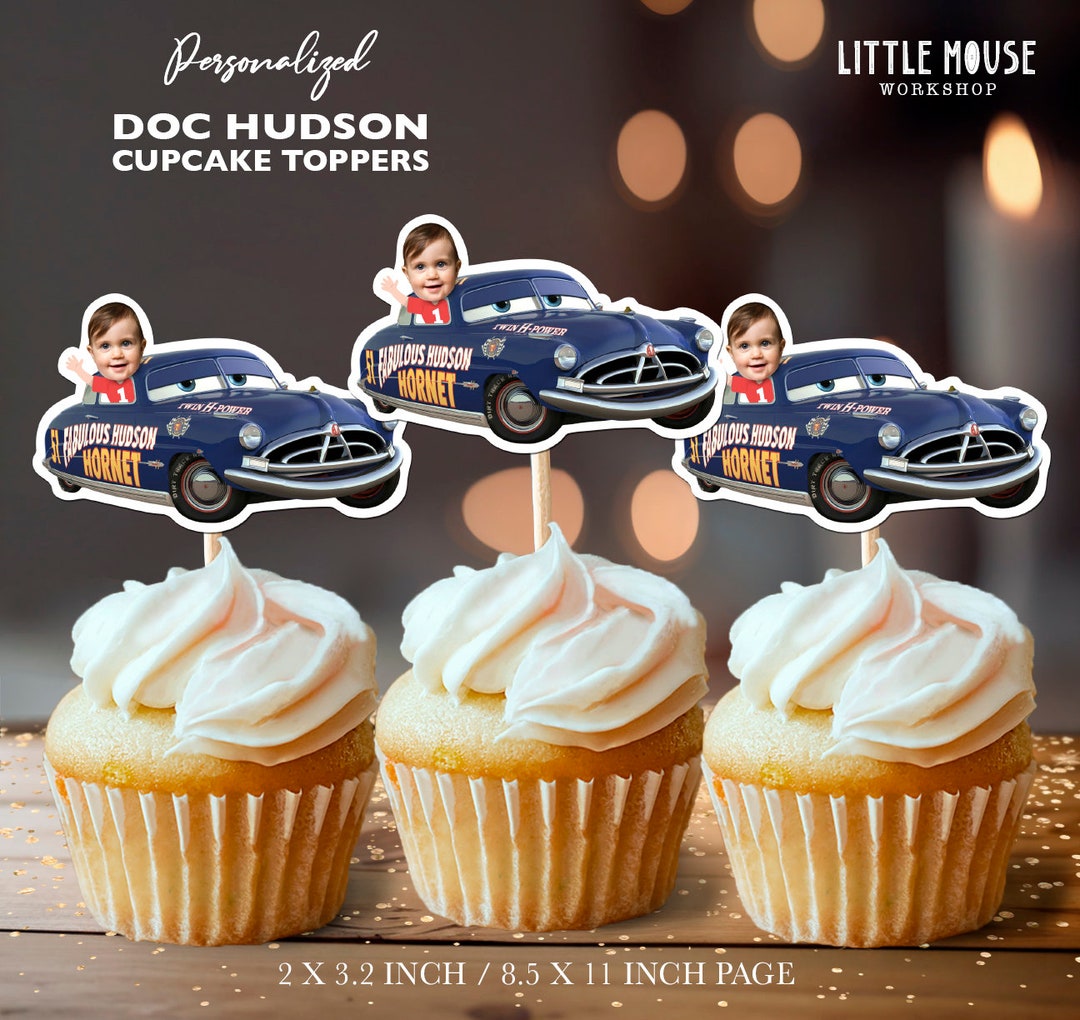 Doc Hudson Personalized Face Cupcake Toppers - Etsy