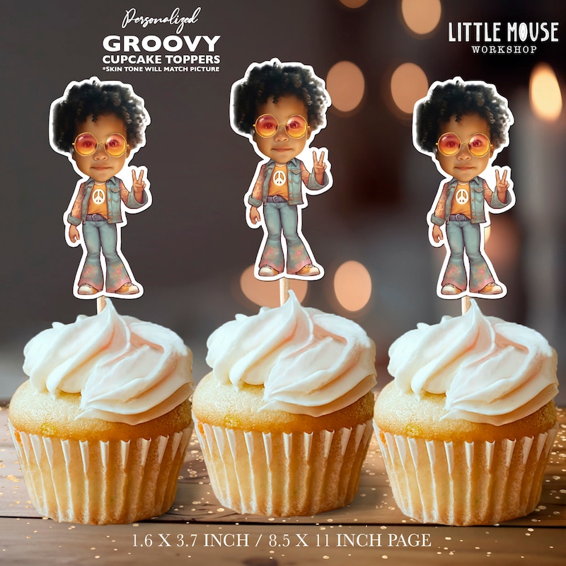 70s Disco Cupcake Toppers - Etsy