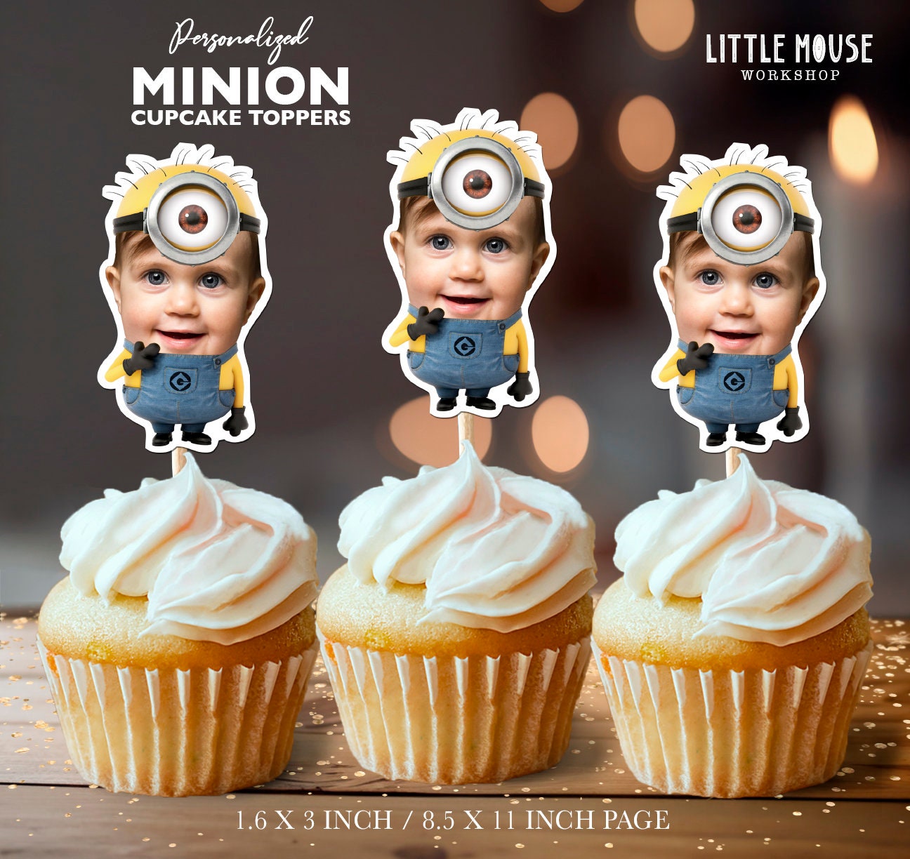 Mi Villano Favorito Cupcake Toppers