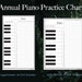 Piano Practice Chart Track Your Practice for the Entire Year Instant ...