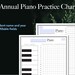 Piano Practice Chart Track Your Practice for the Entire Year Instant ...