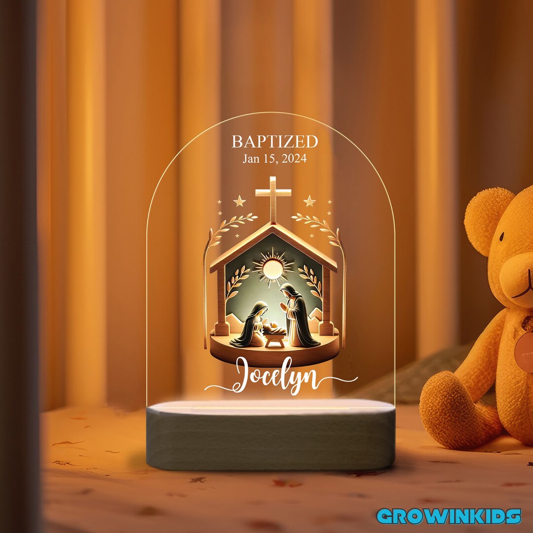 Personalized Night Light Confirmation Gift Kid, First Communion Gift ...