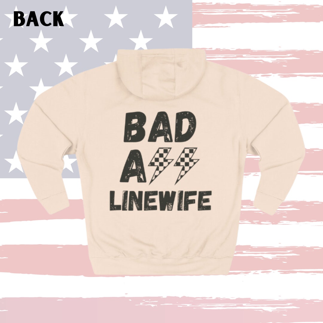 Badass Linewife Hoodie, Linewife Sweatshirt, Linewife Clothing, Lineman ...