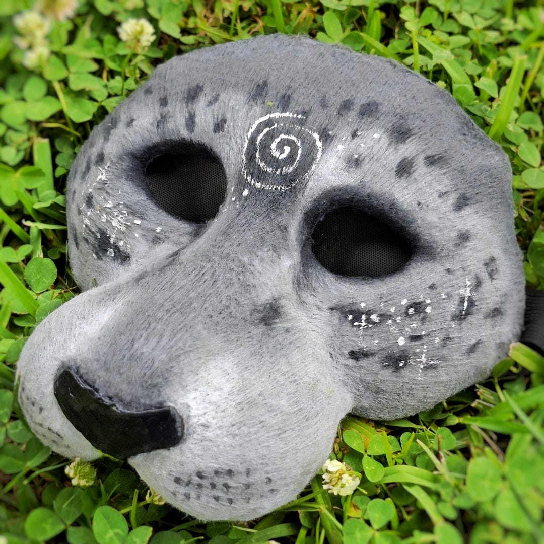Handmade Therian Seal Mask | Fursuit Half Mask | Realistic Selkie ...