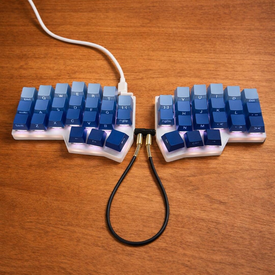 CORNE Crkbd V4.1 Split Keyboard - Side-engraved Translucent Keycap-rgb ...