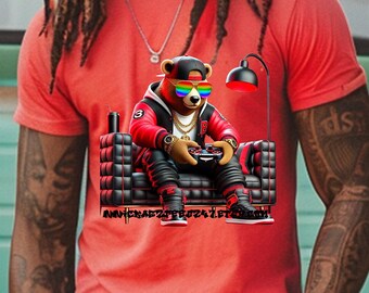 Graffiti Gamer Hip Hop Teddy Bear, Trendy Teddy Bear, Digital Download ...
