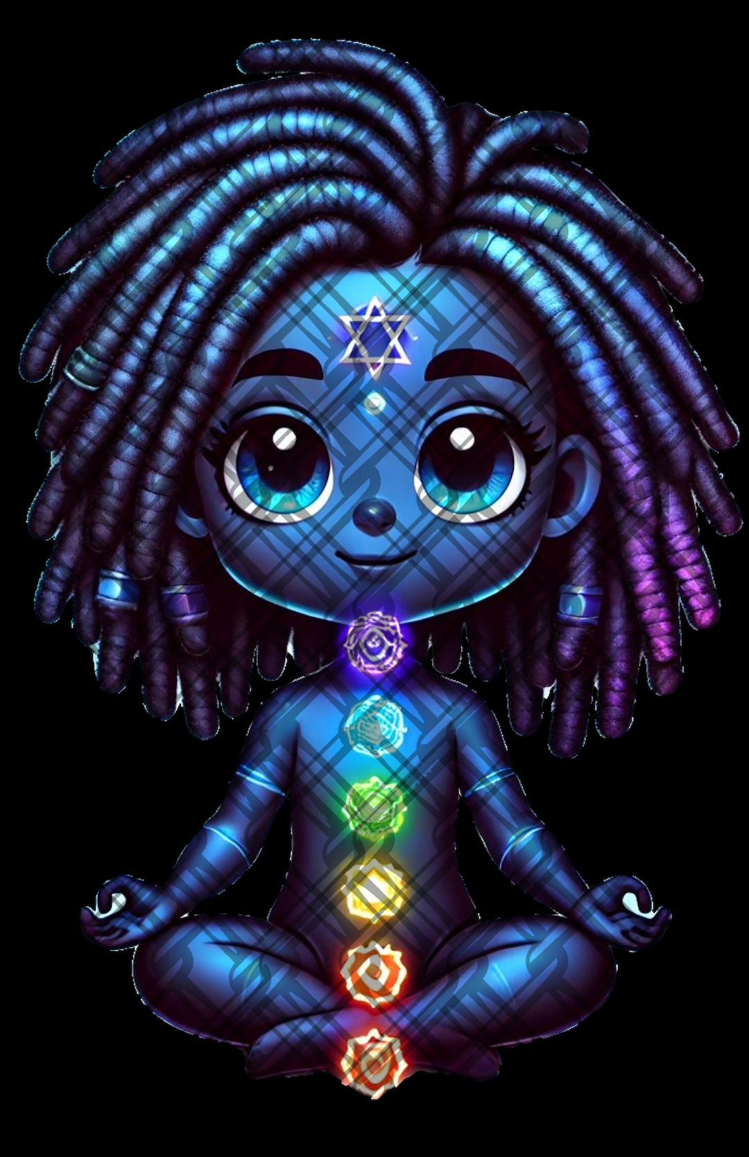 Chakra Yoga Mandala Art: Afro Woman Meditation (digital Download) - Etsy