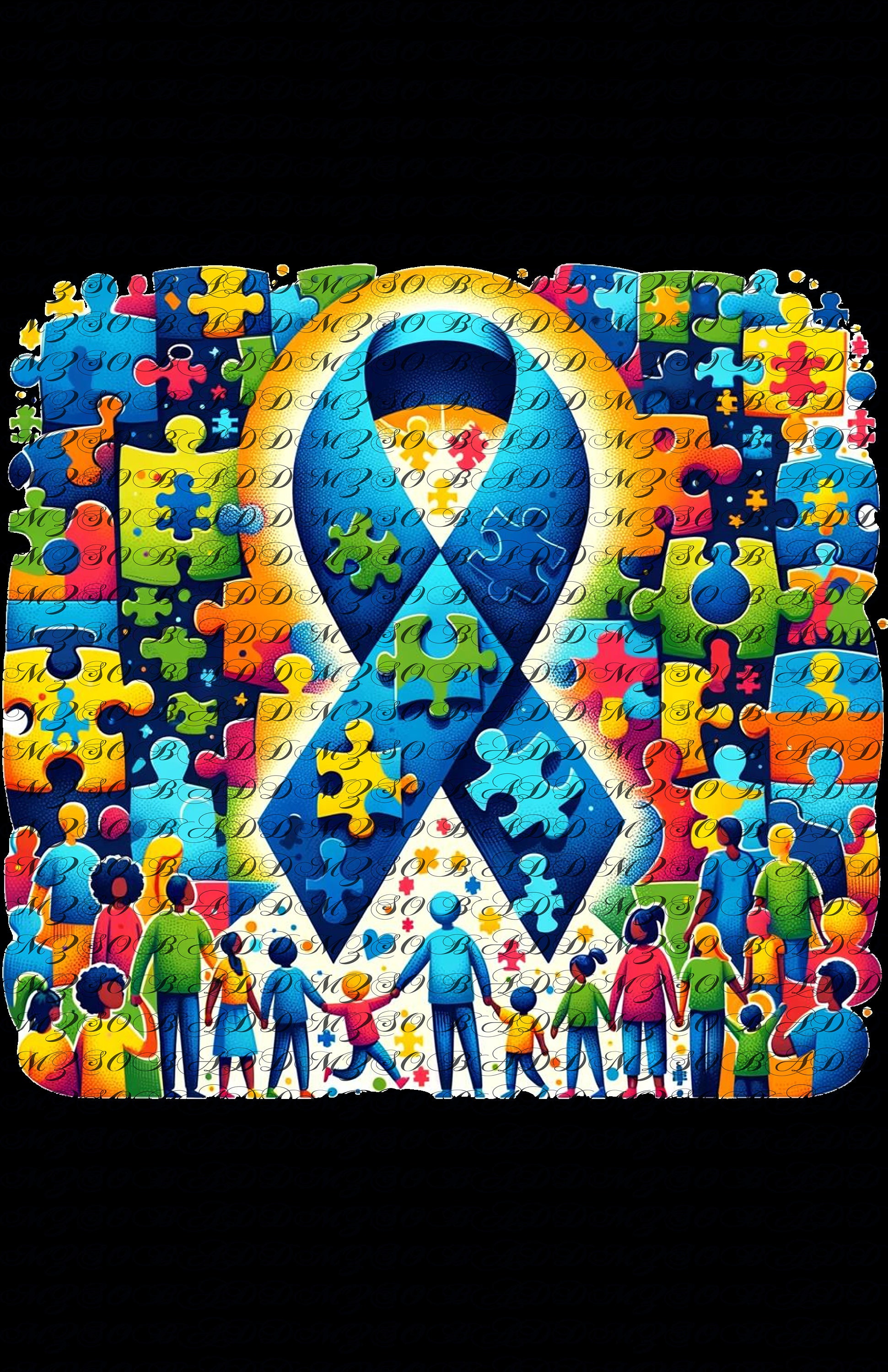 Support Squad Autism Png Sublimation Design Download, Autism Awareness ...