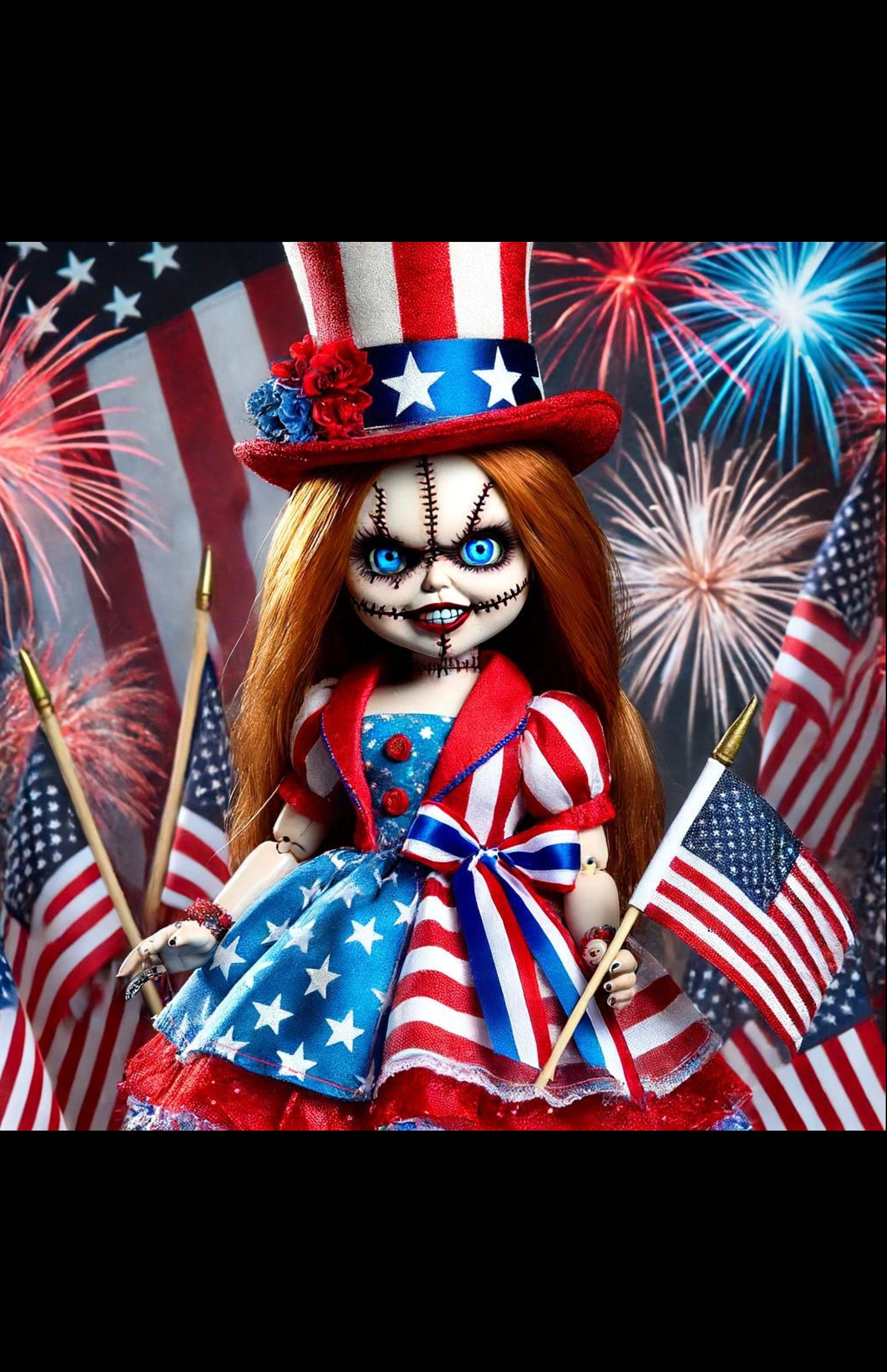 Chucky 4th of July Png, Happy Fourth of July Png, American Flag Png ...