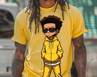 Boondocks Style Cartoon, Rapper,ski Mask, Hip Hop, Gangster, PNG ...