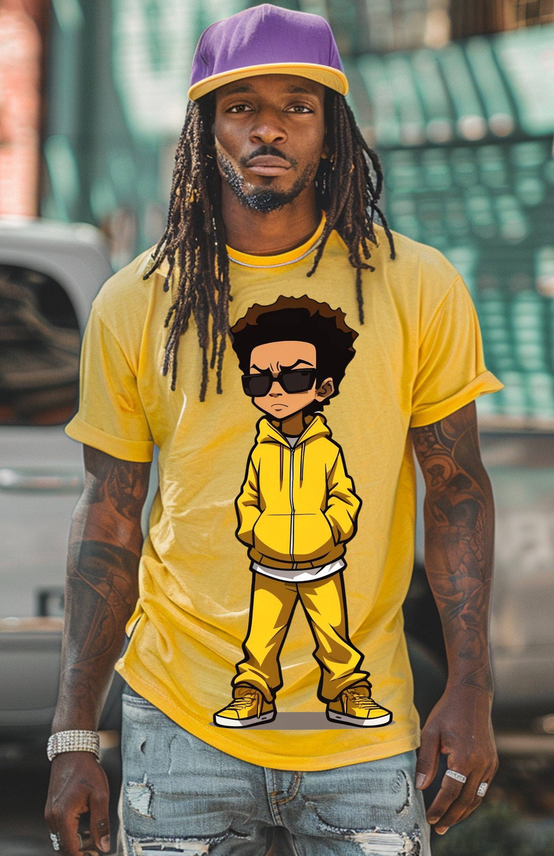 Boondocks Style Cartoon, Rapper,ski Mask, Hip Hop, Gangster, PNG ...