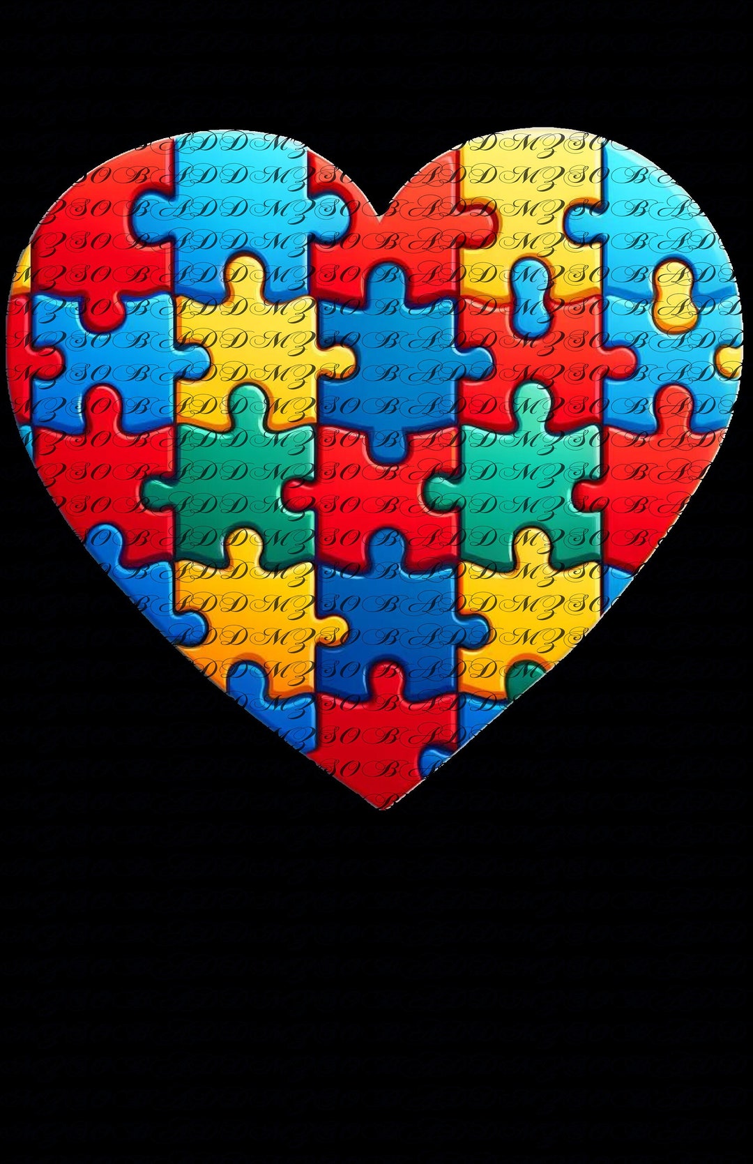 Autism Awareness Heart Puzzle PNG: Support Squad Sublimation Design ...