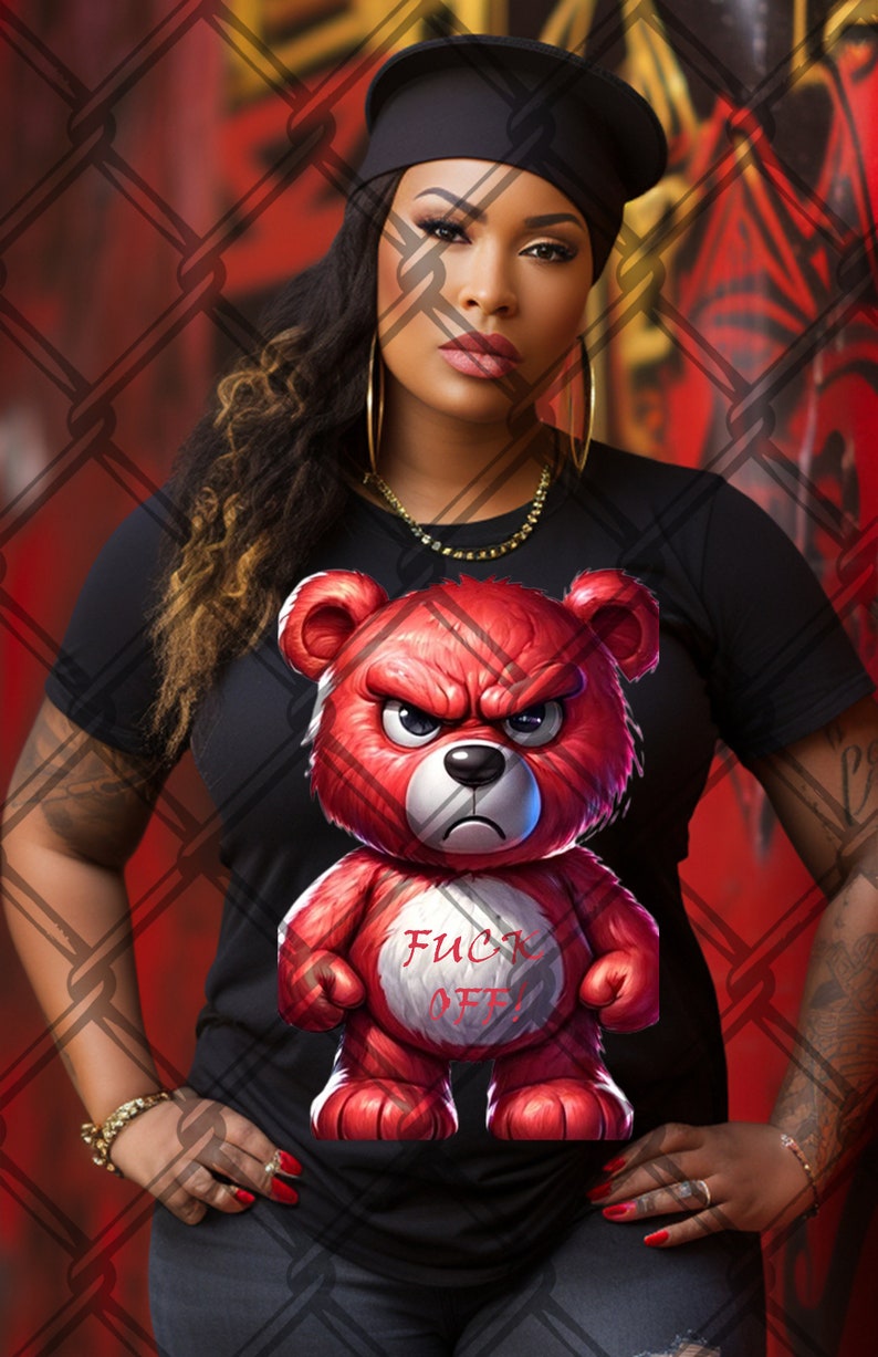 Swear Bear Care Bears T Shirt Png Download Trendy Rainbow Funny Meme - Etsy