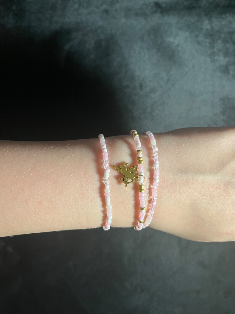 Pink Cupid Bracelet Trio - Etsy