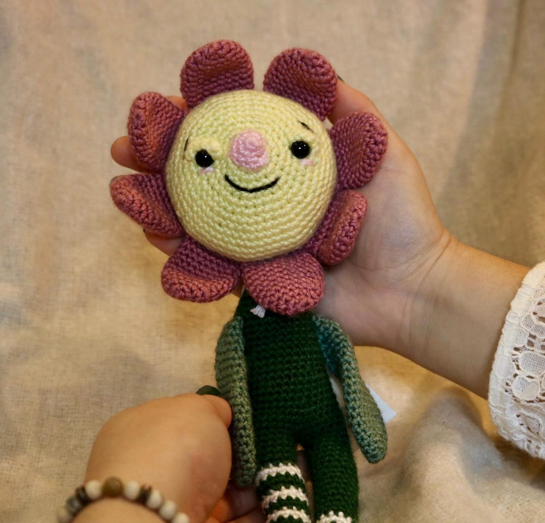Flora - Crochet Flower Plushy - Etsy
