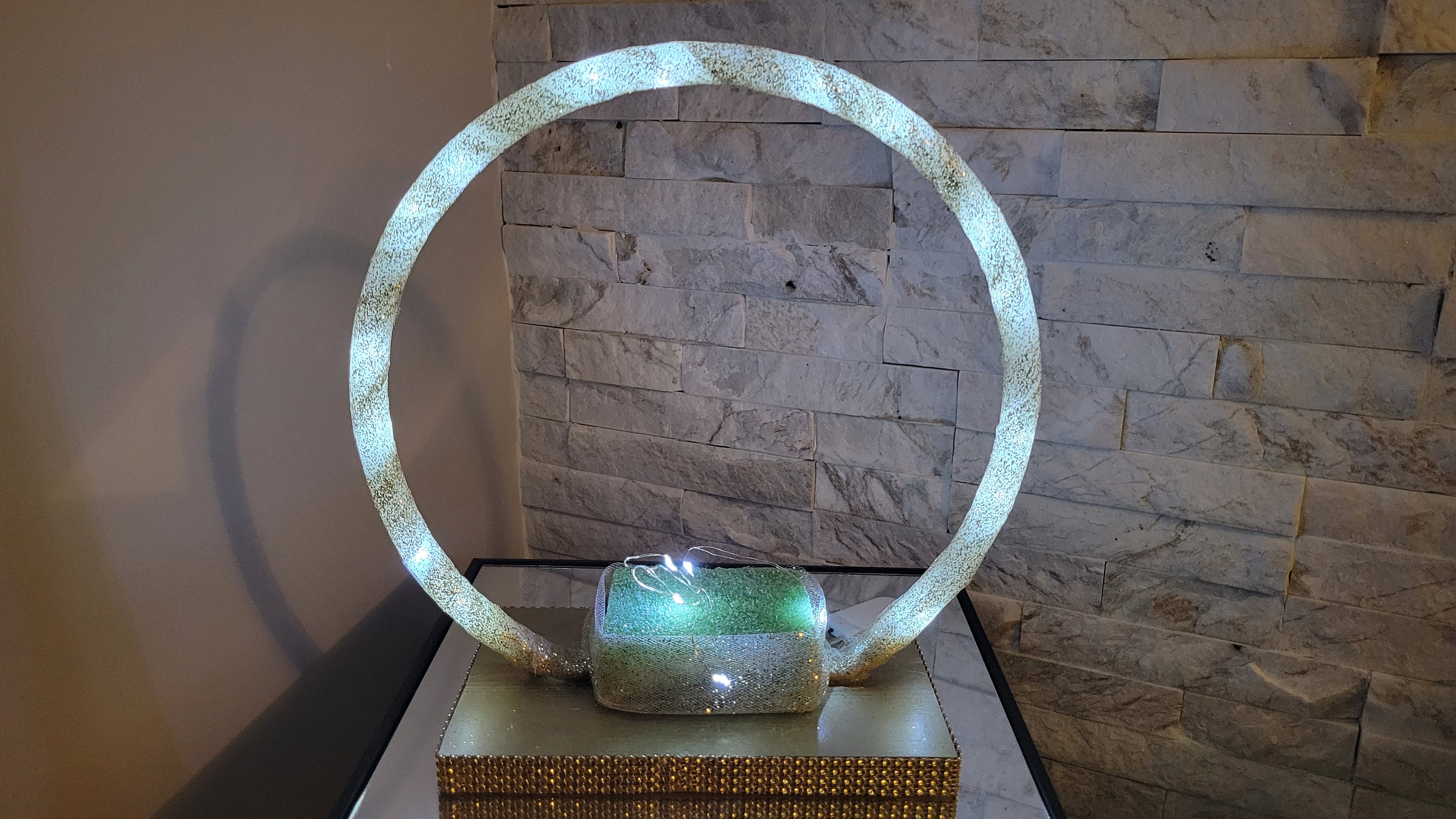 12 Ring Centerpiece Display With Led Lights, Table Decor, Party Decor ...