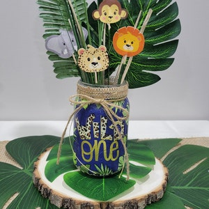 Safari Centerpiece, Lighted Table Decor, Wild One Kids Party ,baby ...