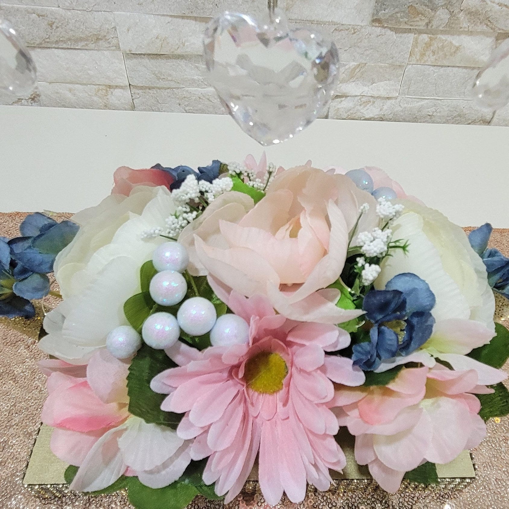 12" Ring Centerpiece With Led Lights Table Decoration, Bridal Shower ...