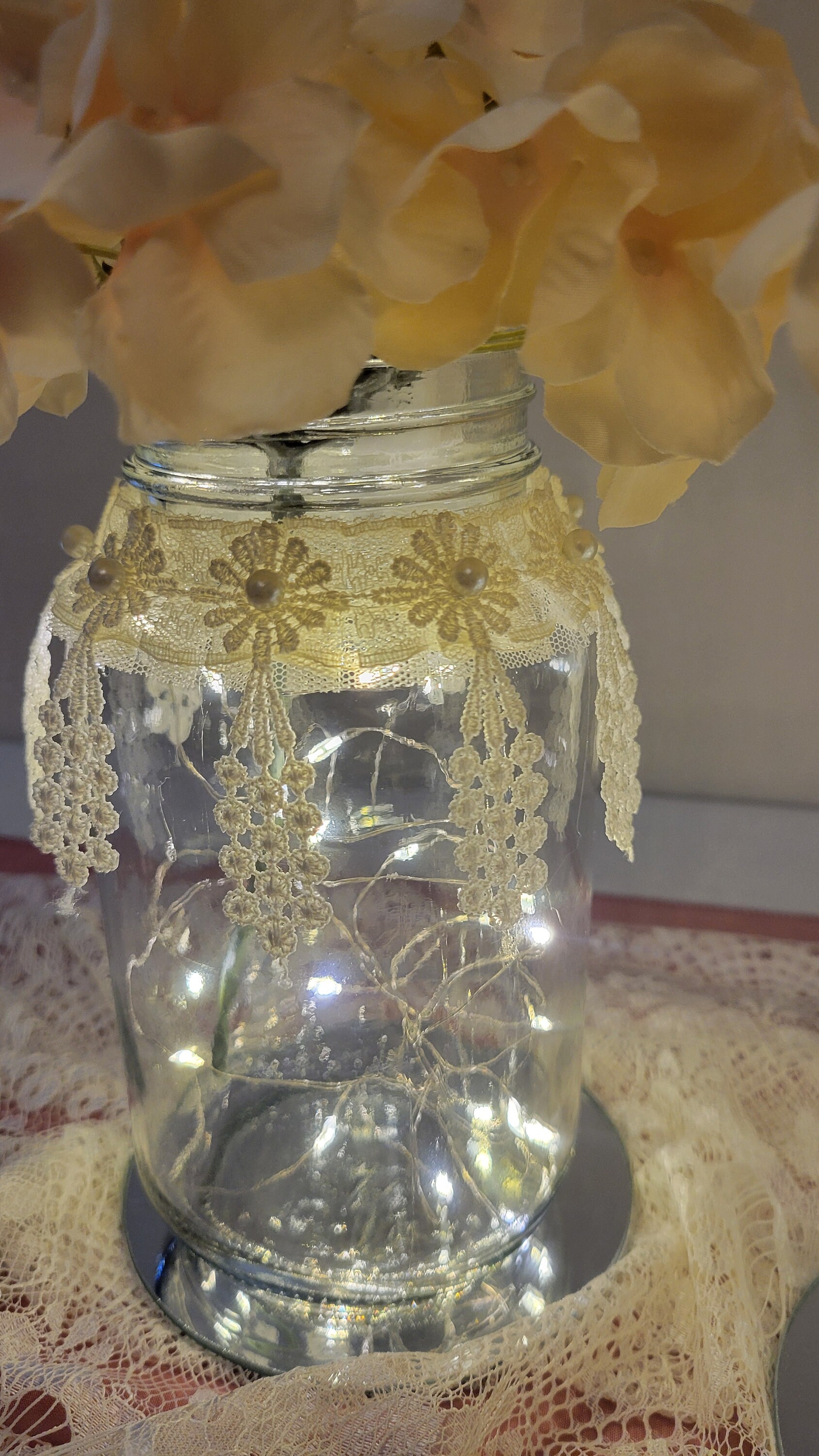 Set of 3 Bridal Shower Centerpiece, Lighted Floral Table Decor, Wedding ...