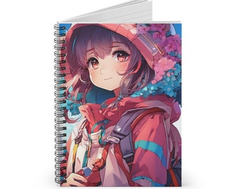 Manga Panel Style Blonde Anime Girl Spiral Notebook Ruled Line - Etsy