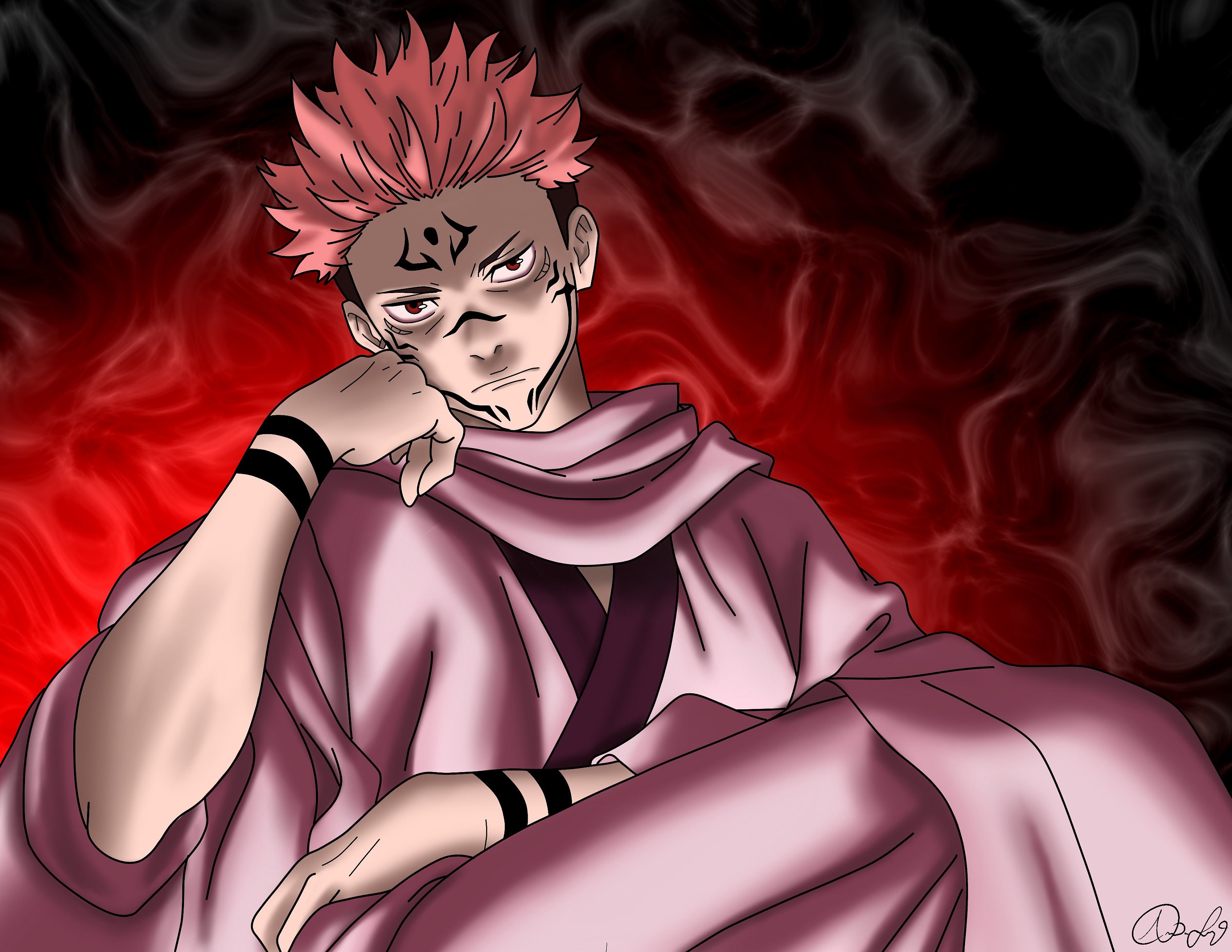 Sukuna Print - Etsy