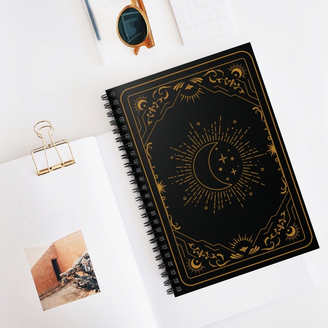 Sun and Moon Spiral Notebook, Witchcore Gift, Dark Mystic Witch ...