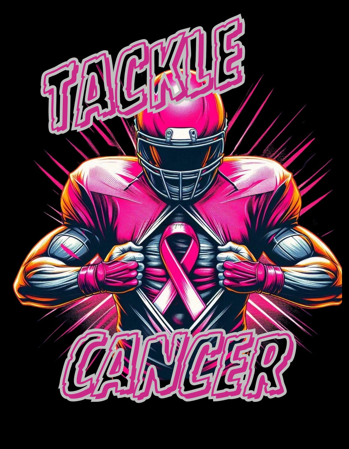 Pink Ribbon Football: Breast Cancer Awareness Design (PNG, Sublimation ...