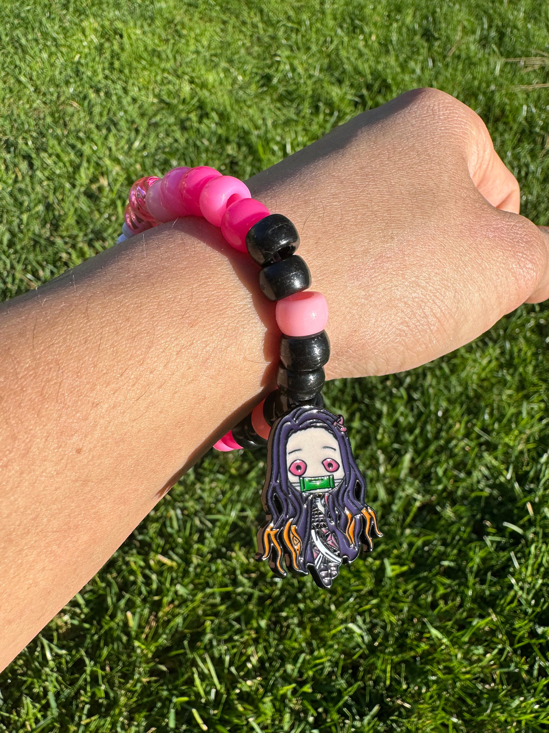 Demon Slayer Black Metal Nezuko Charm - Etsy