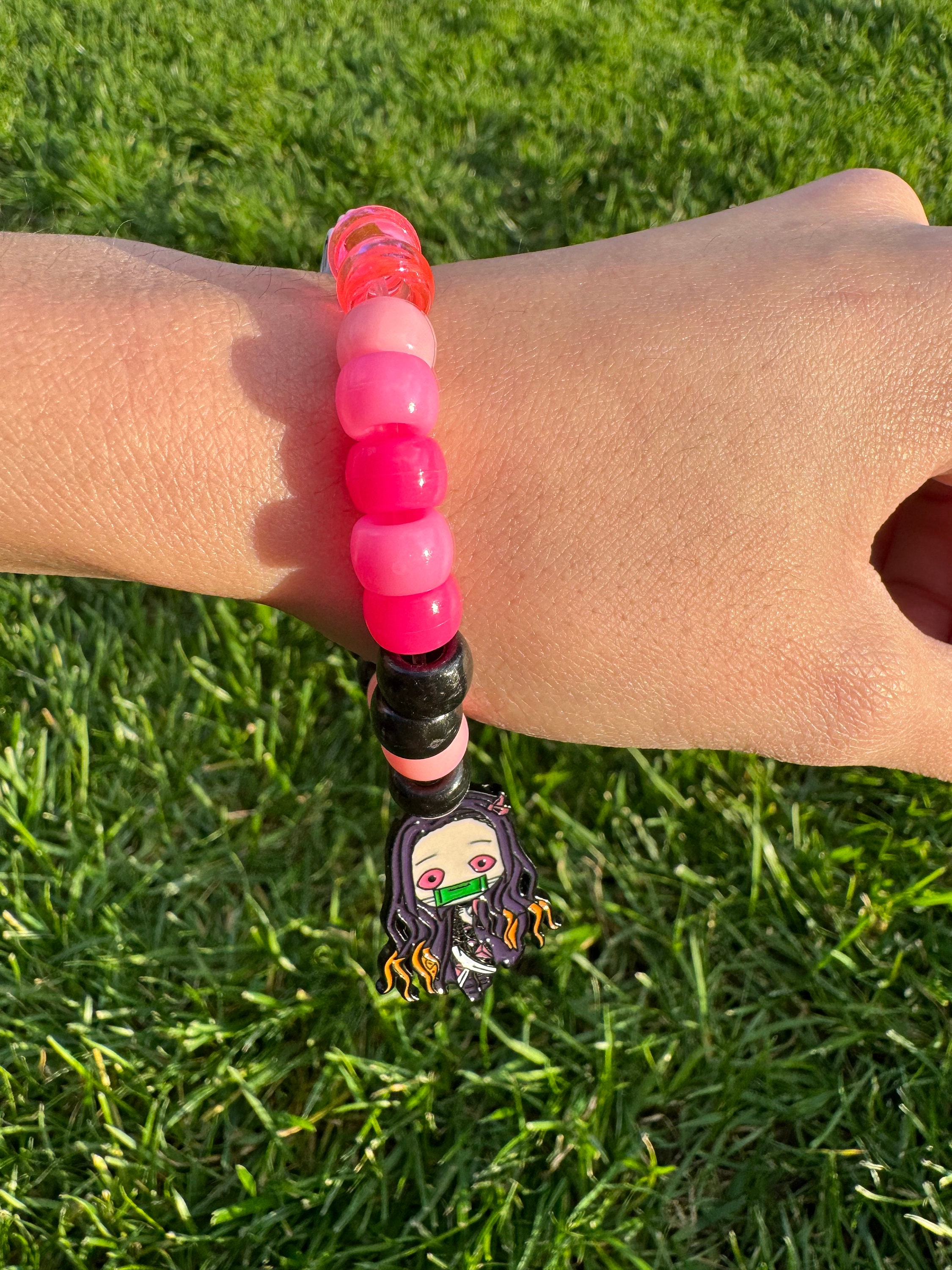 Demon Slayer Black Metal Nezuko Charm - Etsy