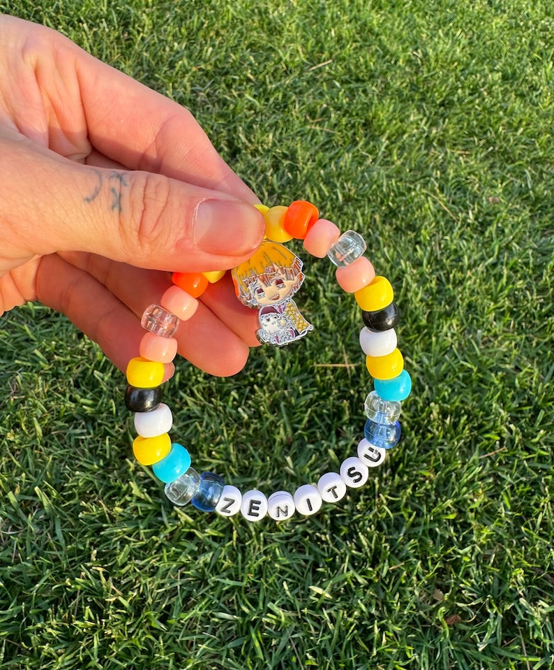 Demon Slayer Silver Metal Zenitsu Holding a Dog Charm - Etsy