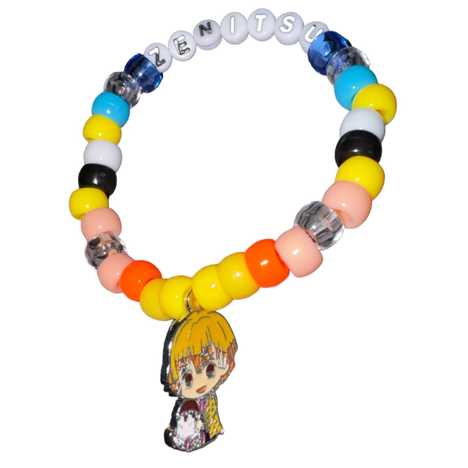 Demon Slayer Silver Metal Zenitsu Holding a Dog Charm - Etsy