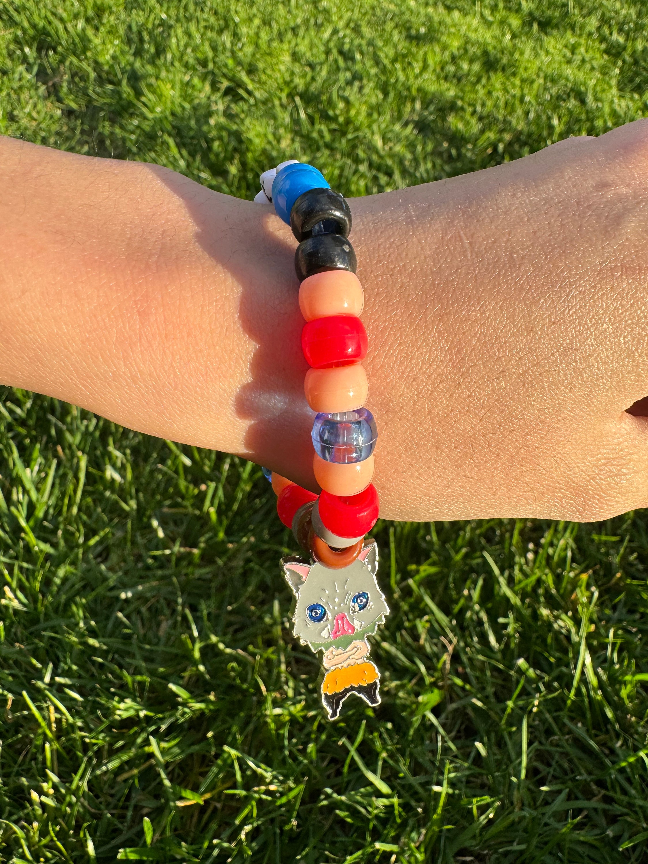 Demon Slayer Silver Metal Inosuke Arms Crossed Charm - Etsy