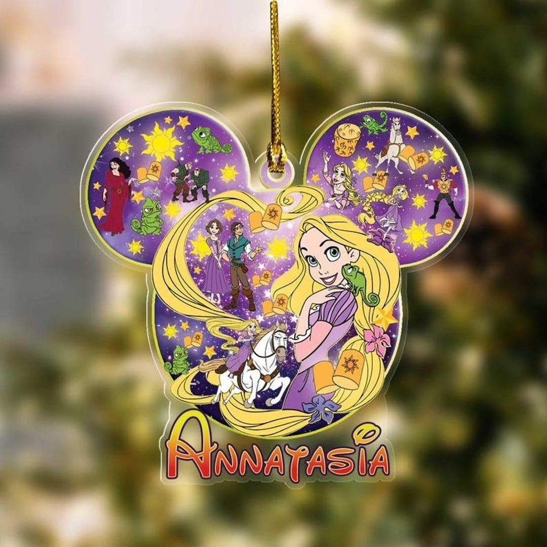 Custom Princess Rapunzel Ornament, Princess Ornament, Princess Gift ...