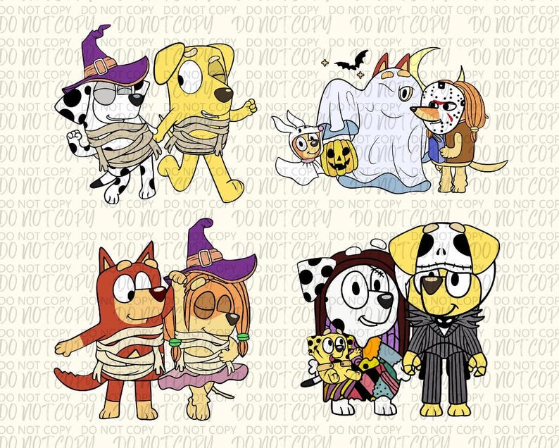Bluey Halloween Png, Horror Character Png, Bluey Characters Png, Bluey ...