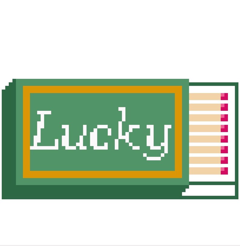 Lucky Matches Matchbox | Digital Needlepoint Pattern PDF - Etsy
