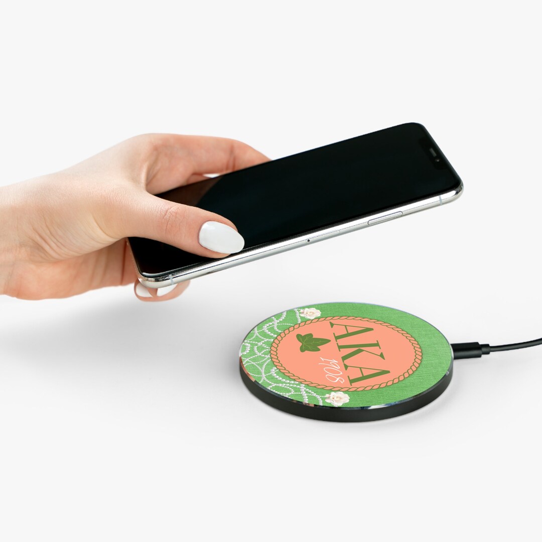 Alpha Kappa Alpha Wireless Phone Charger Aka Sorority Wireless Charging ...