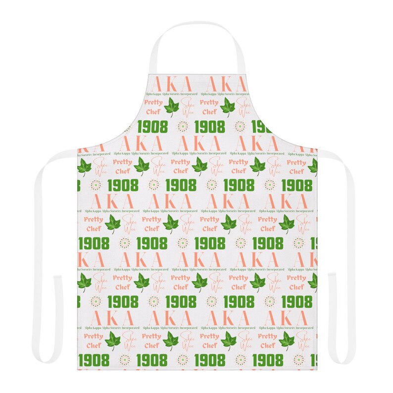 Alpha Kappa Alpha Apron / 1908 / Pretty Chef / AKA Kitchen Essentials ...