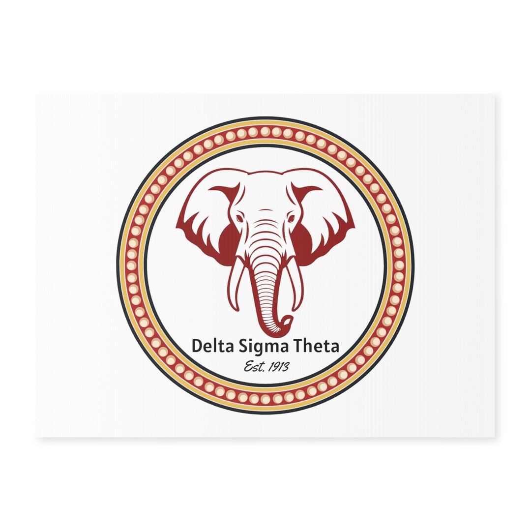 White Delta Sigma Theta Yard Sign - Etsy