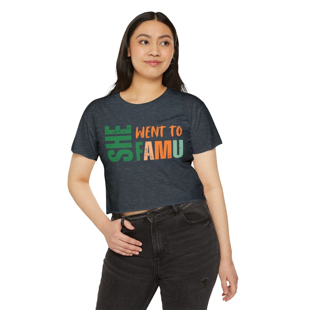 FAMU Womens Alumni Crop Tee, Stylish Florida A and M University T-shirt ...