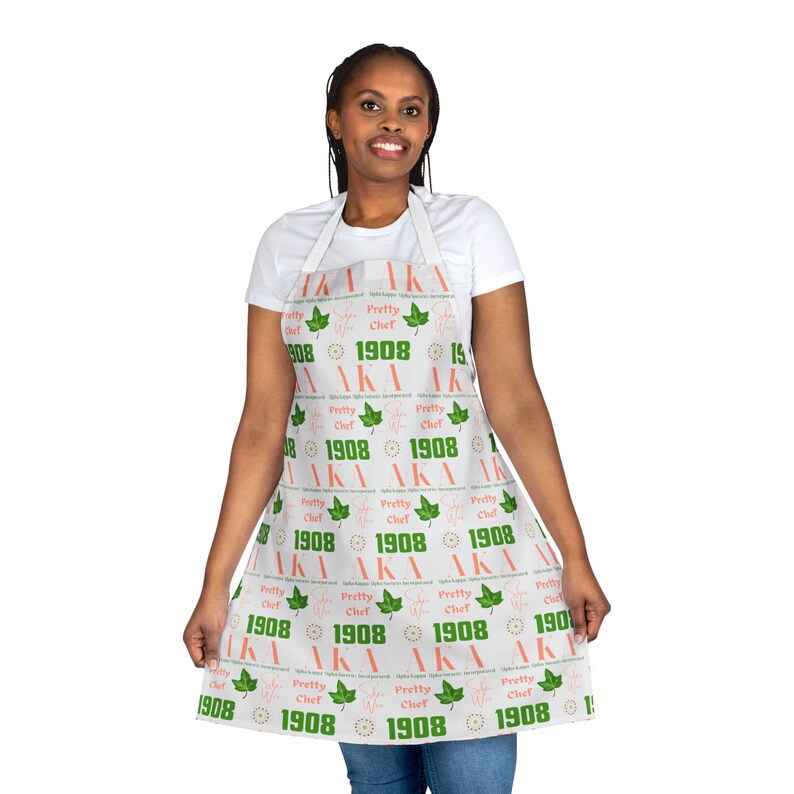 Alpha Kappa Alpha Apron / 1908 / Pretty Chef / AKA Kitchen Essentials ...