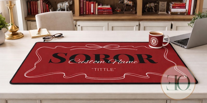 Custom Sorority Desk Mat Personalized Soror Name Educator Office Desk ...
